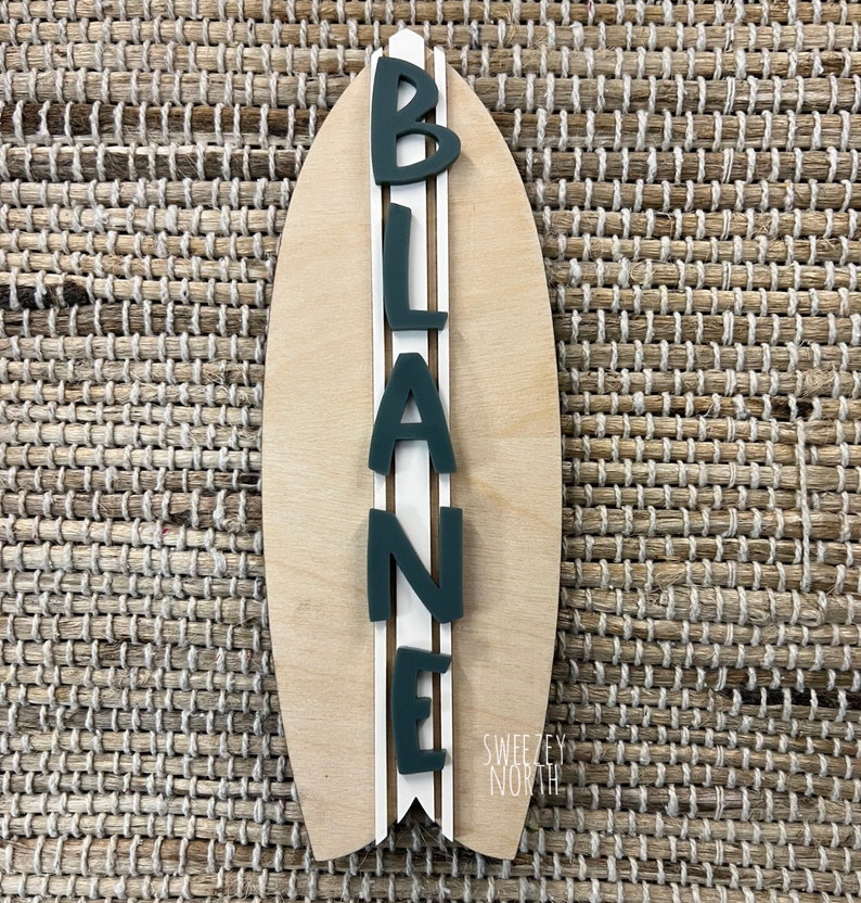 Surf Board Name Sign | Surf Board Decor | Little Surfer | Surf Theme ...