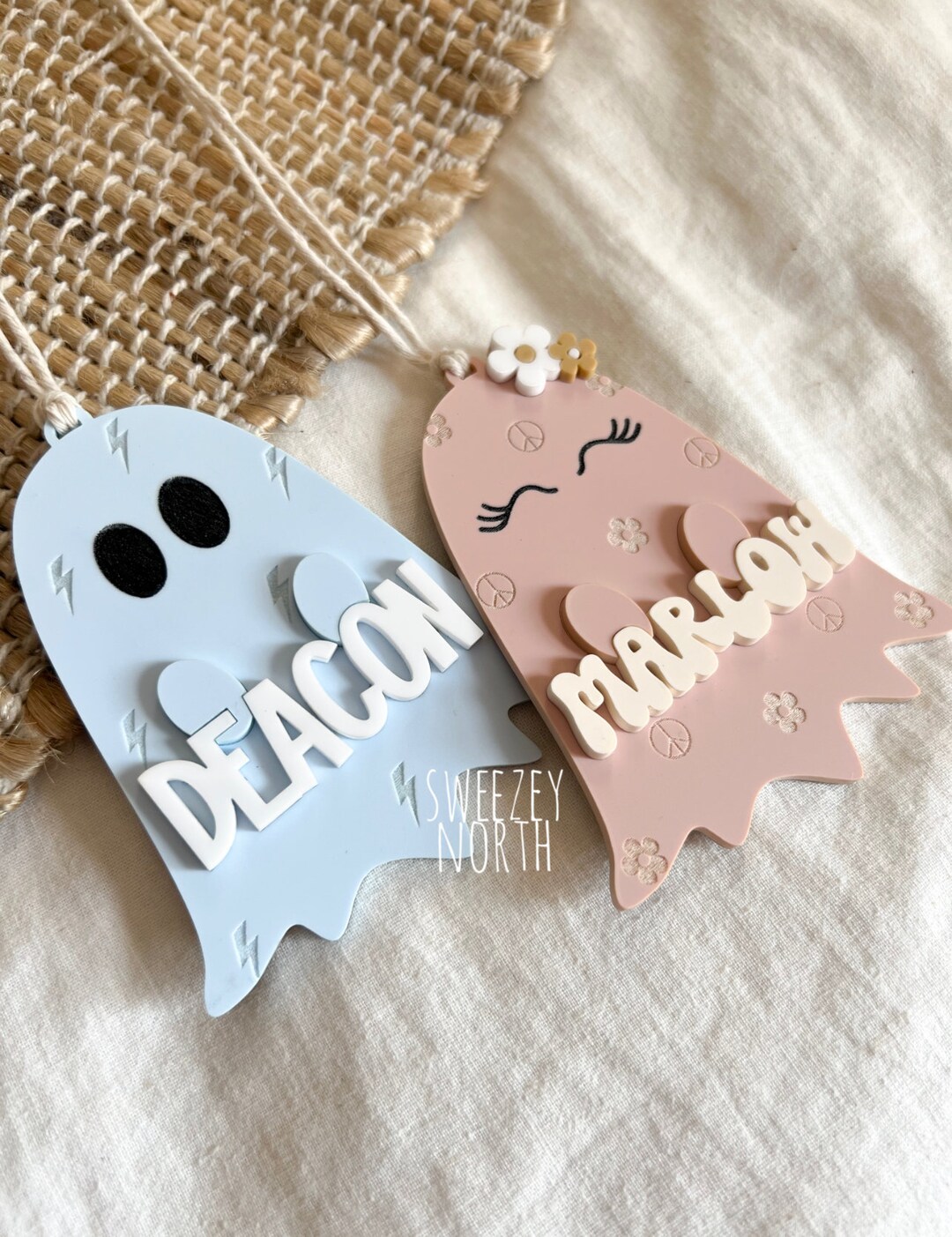 Retro Ghost Tag Halloween Bag Tag Boho Ghost Tag Boo Bag Boo Basket Tag ...