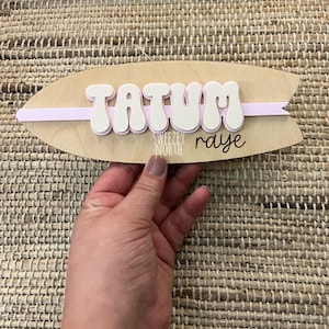 Surf Board Name Sign | Surf Board Decor | Little Surfer | Surf Theme ...