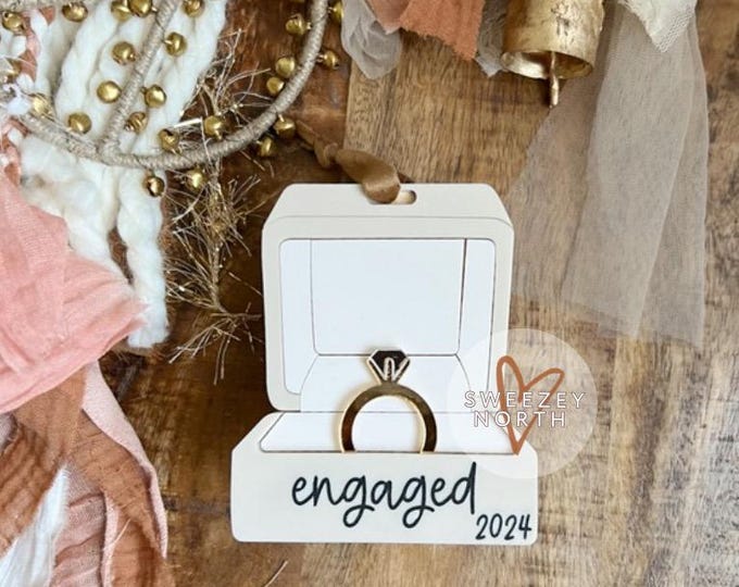 Married and Bright Ornament | Engagement Ornament | Engaged Ornament ...