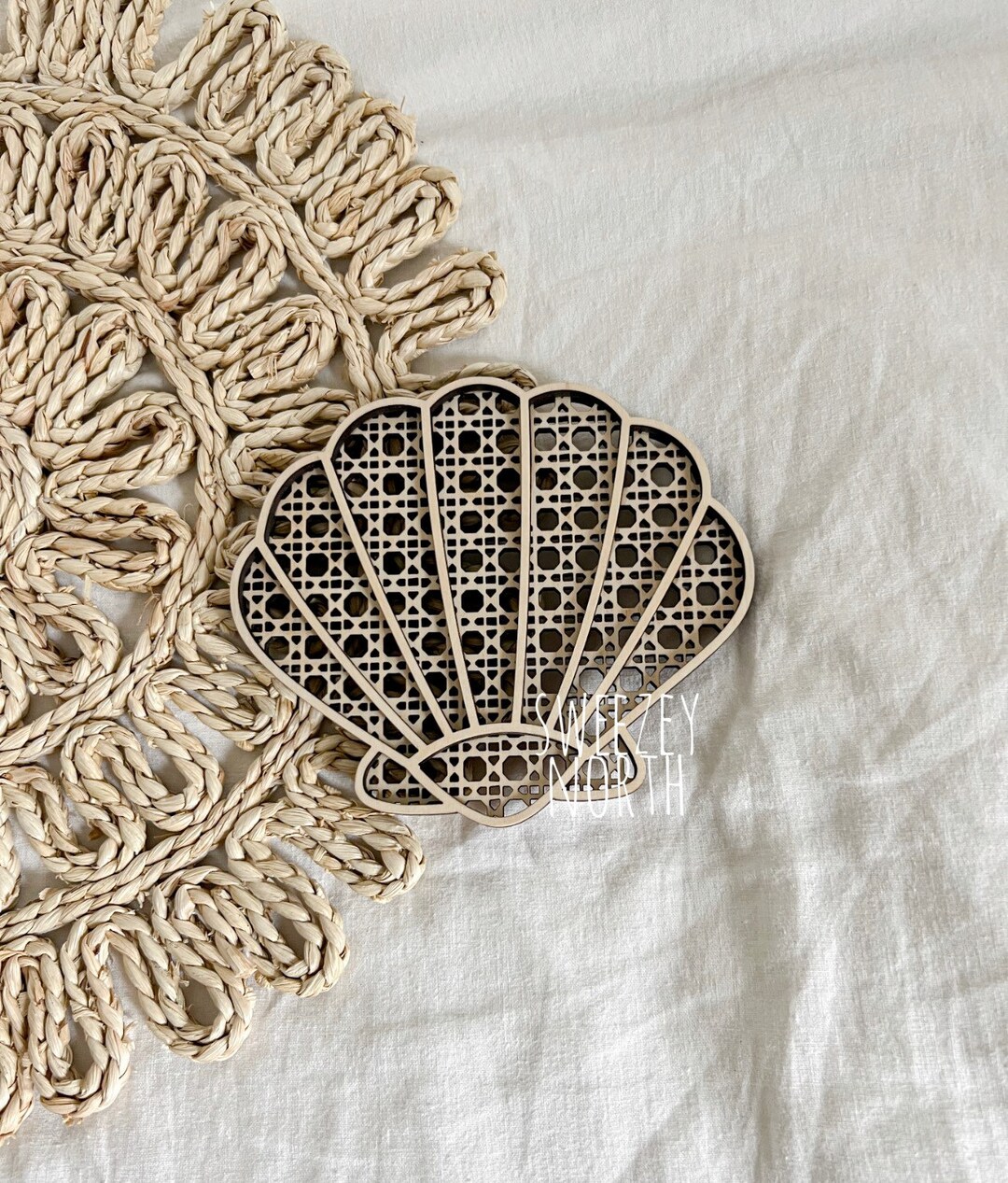 Seashell Wall Decor | Seashell Cane Sign | Shell | Beach Decor | Surf ...