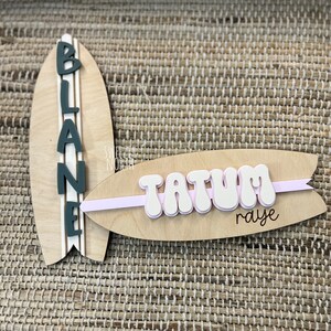 Surf Board Name Sign | Surf Board Decor | Little Surfer | Surf Theme ...