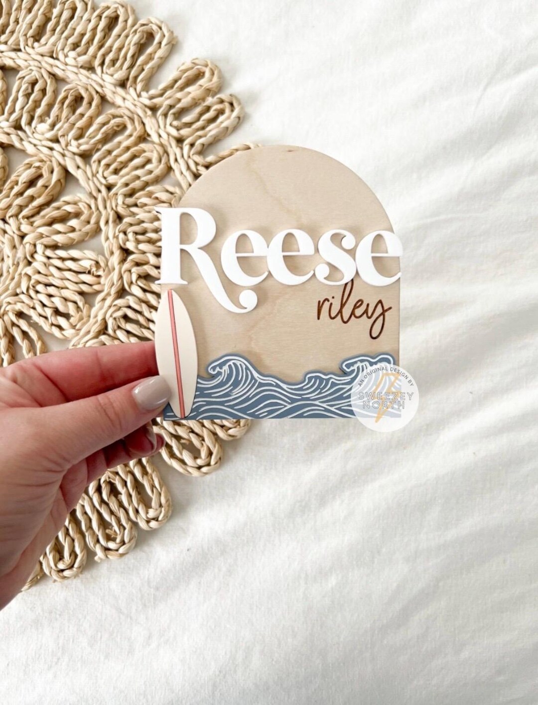 Ocean Theme Birth Announcement | Beach Theme Name Sign | Nursery Sign ...