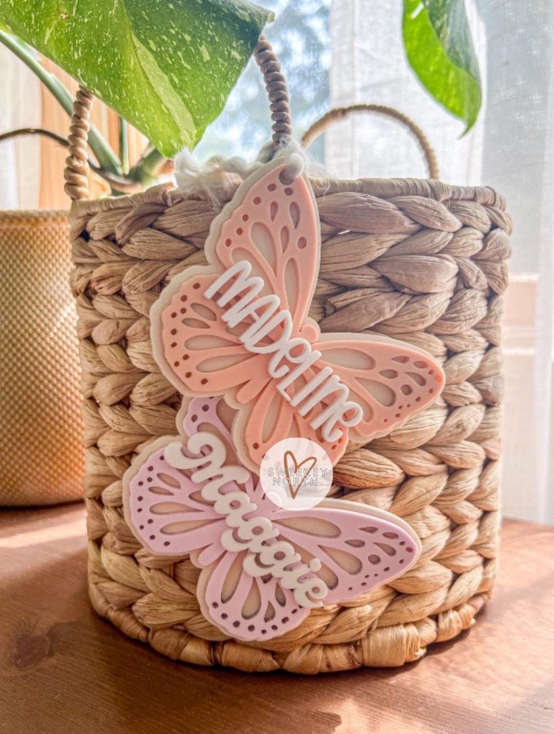 Butterfly Bag Tag | Diaper Bag Tag | Book Bag Tag | Kids Name Tag ...