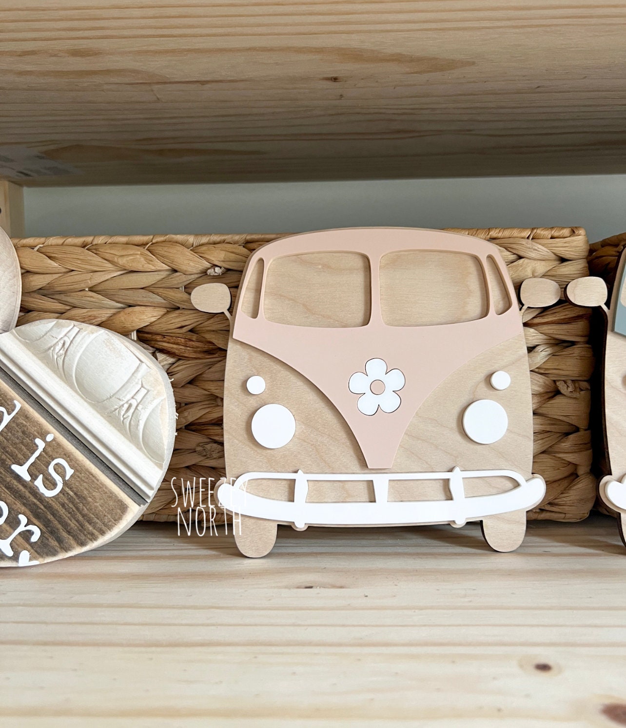 Boho Van Shelf Sitter | Retro Van Decor | Groovy Van | Beach Theme ...