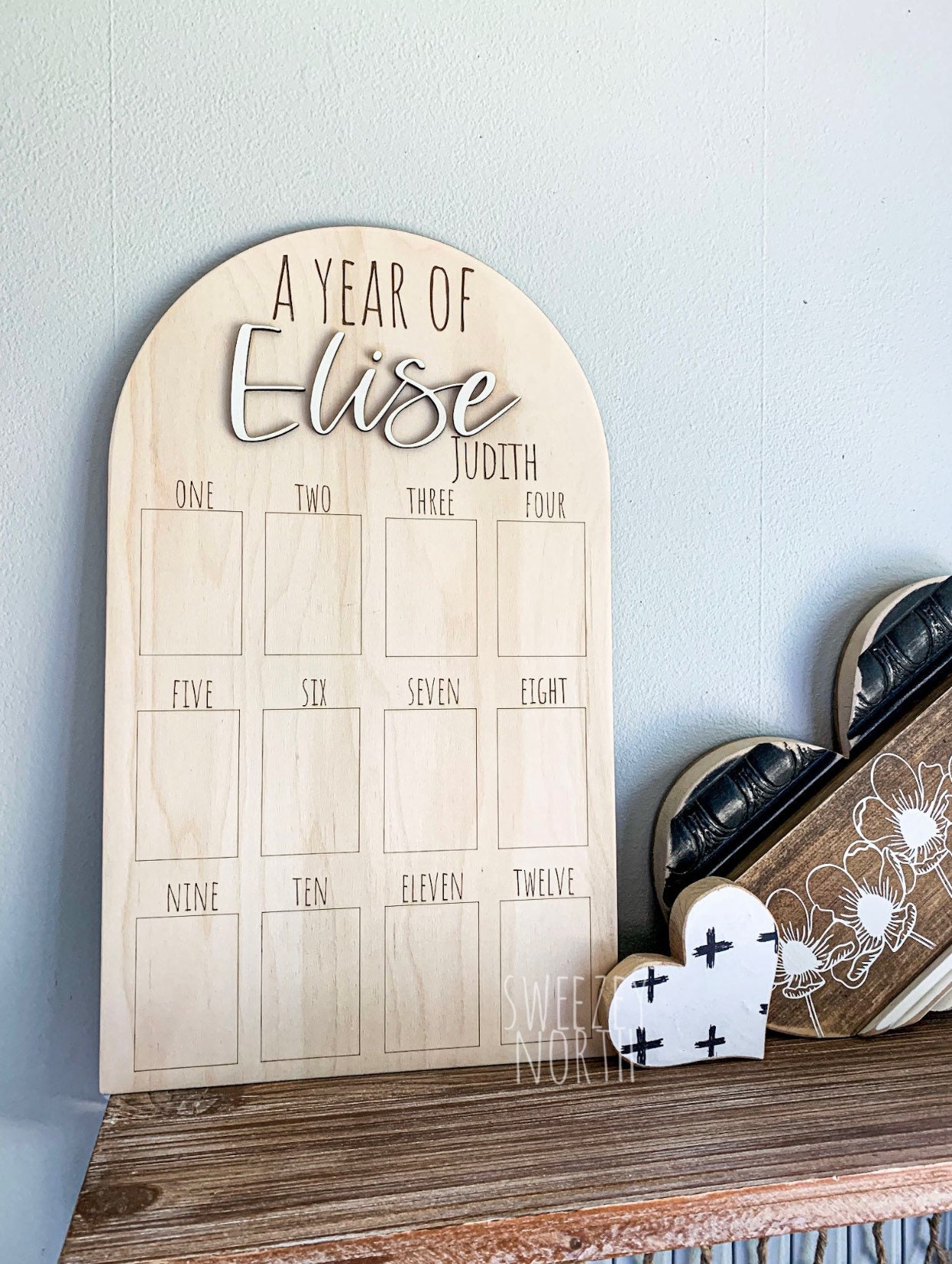 One Year of Board Photo Board First Birthday Decor First - Etsy