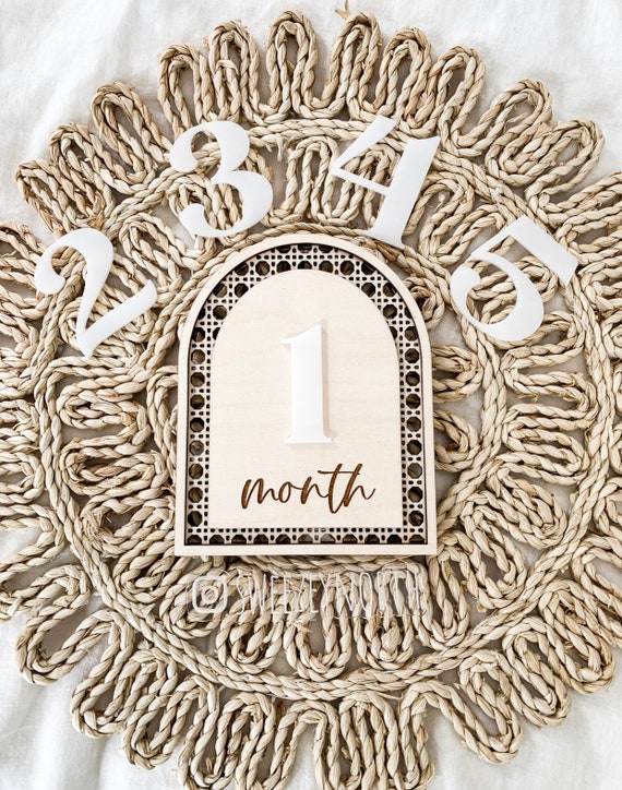 Cane Monthly Milestone Baby Photo Props Monthly Photo Prop | Etsy