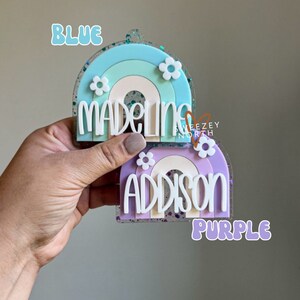 Rainbow Backpack Tags | Bookbag Tag | Kids Bag Tag | Diaper Bag Tags ...