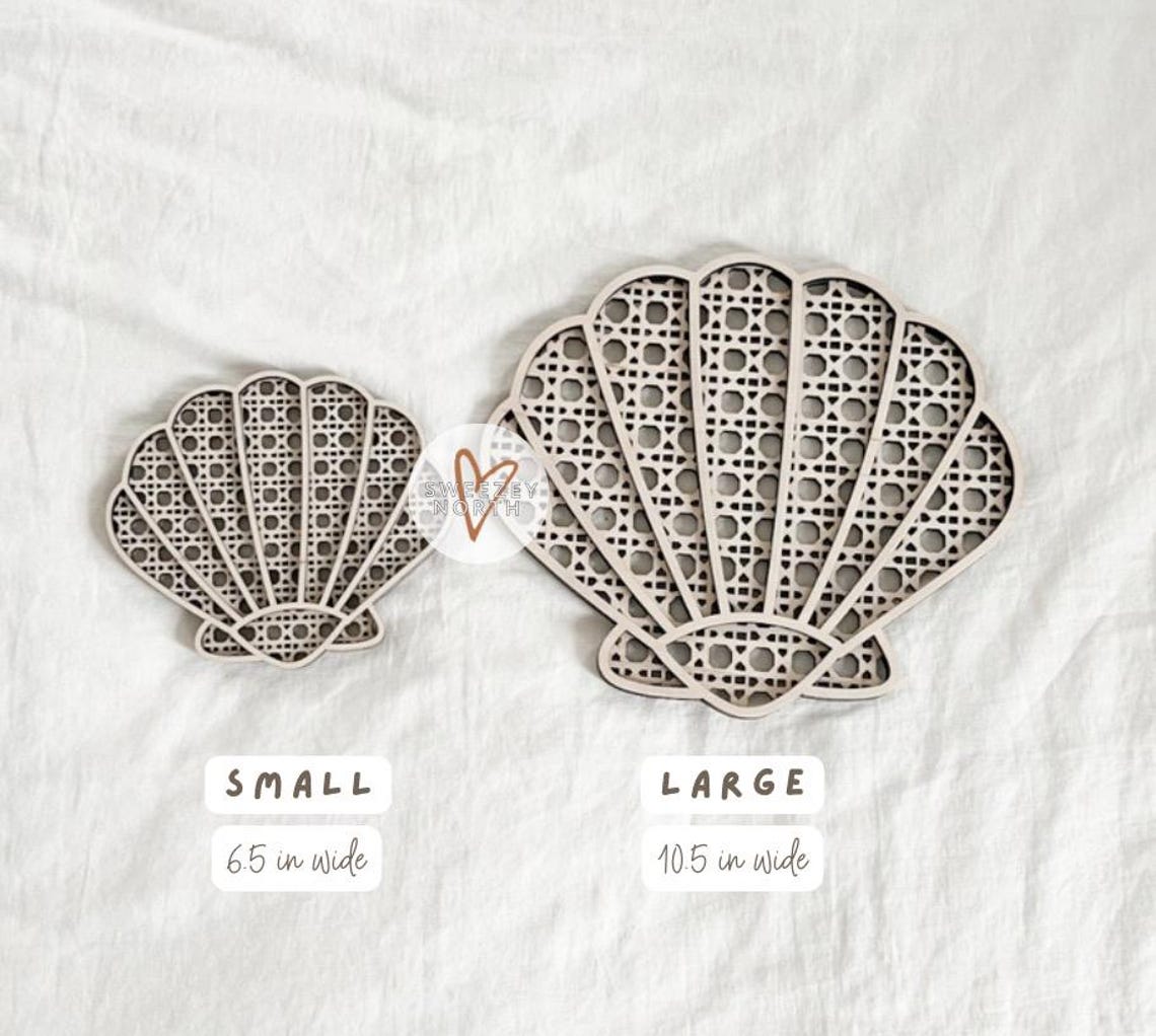 Seashell Wall Decor | Seashell Cane Sign | Shell | Beach Decor | Surf ...
