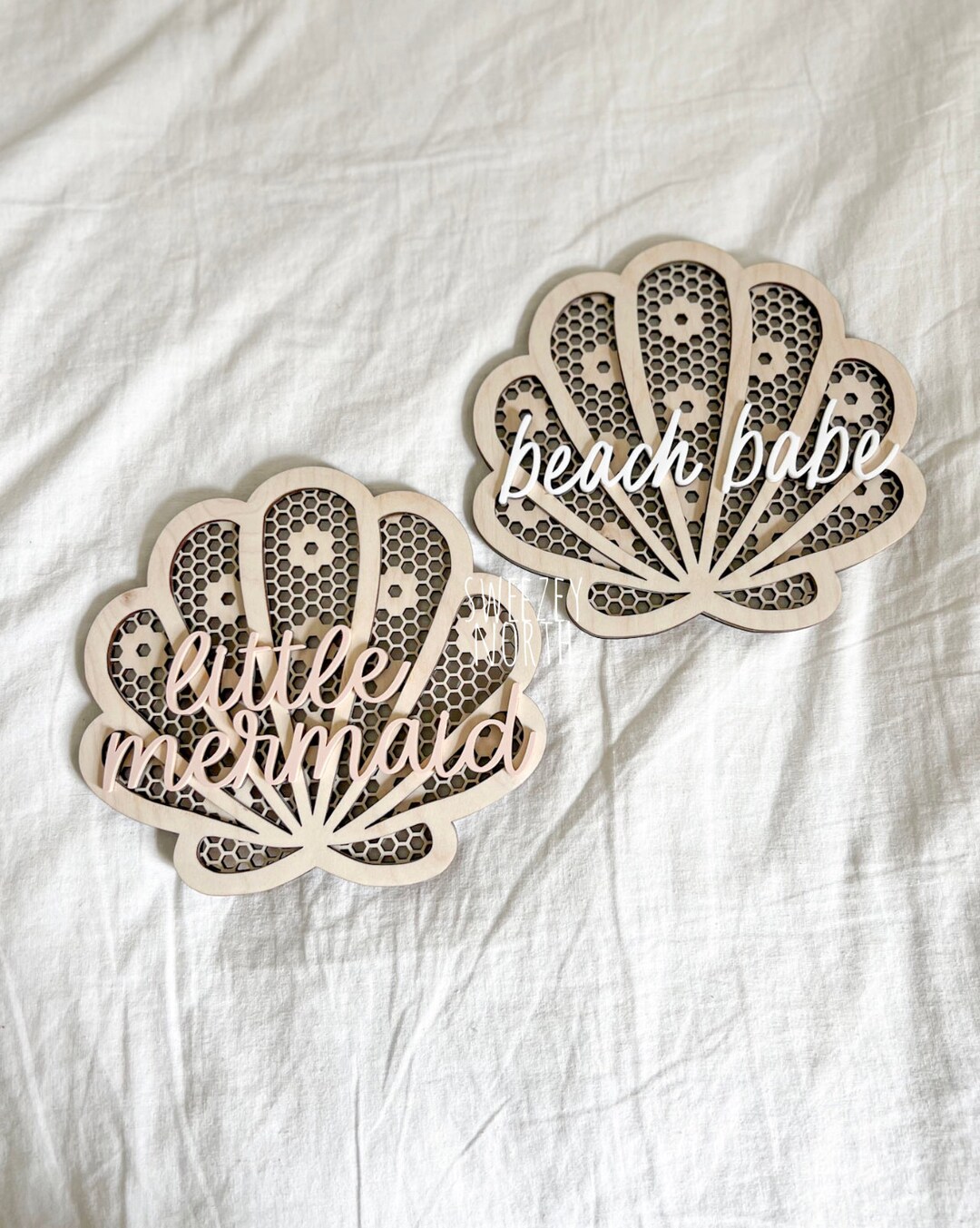 Seashell Sign Cane Seashell Decor Beach Decor Boho Beach Decor Rattan ...