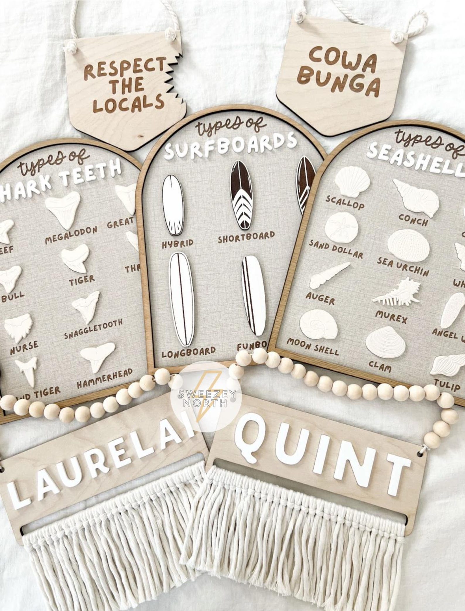 Shark Teeth Sign | No Wake Zone | Beach Theme Decor | Shark Room Sign ...