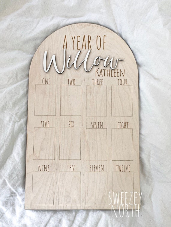 One Year of Board Photo Board First Birthday Decor First - Etsy