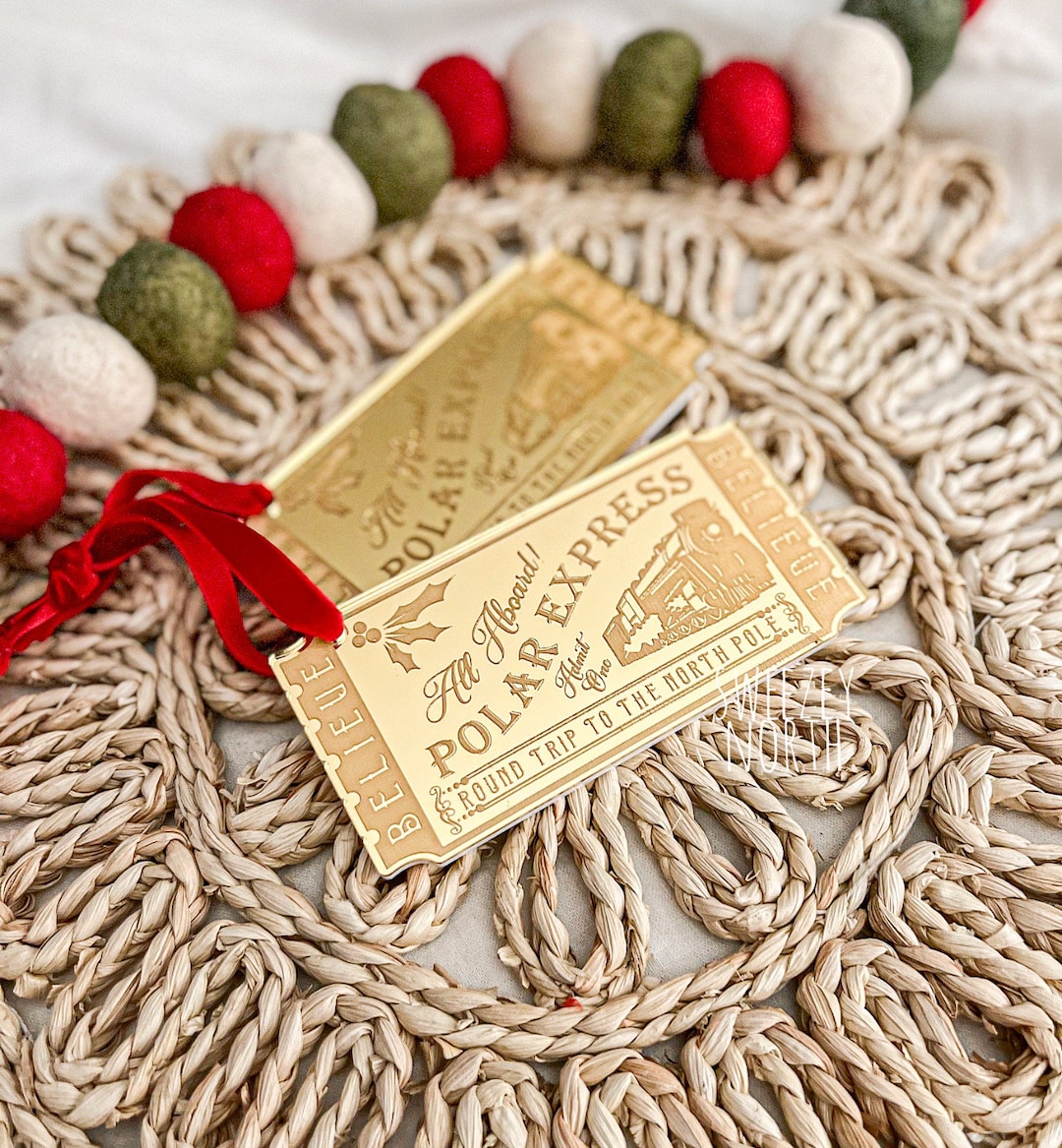Polar Express Ornament | Train Ticket | Christmas Ornament | Polar ...