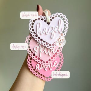 Valentines Day Tags | Valentines Tags | Lace Heart | Valentines Basket ...