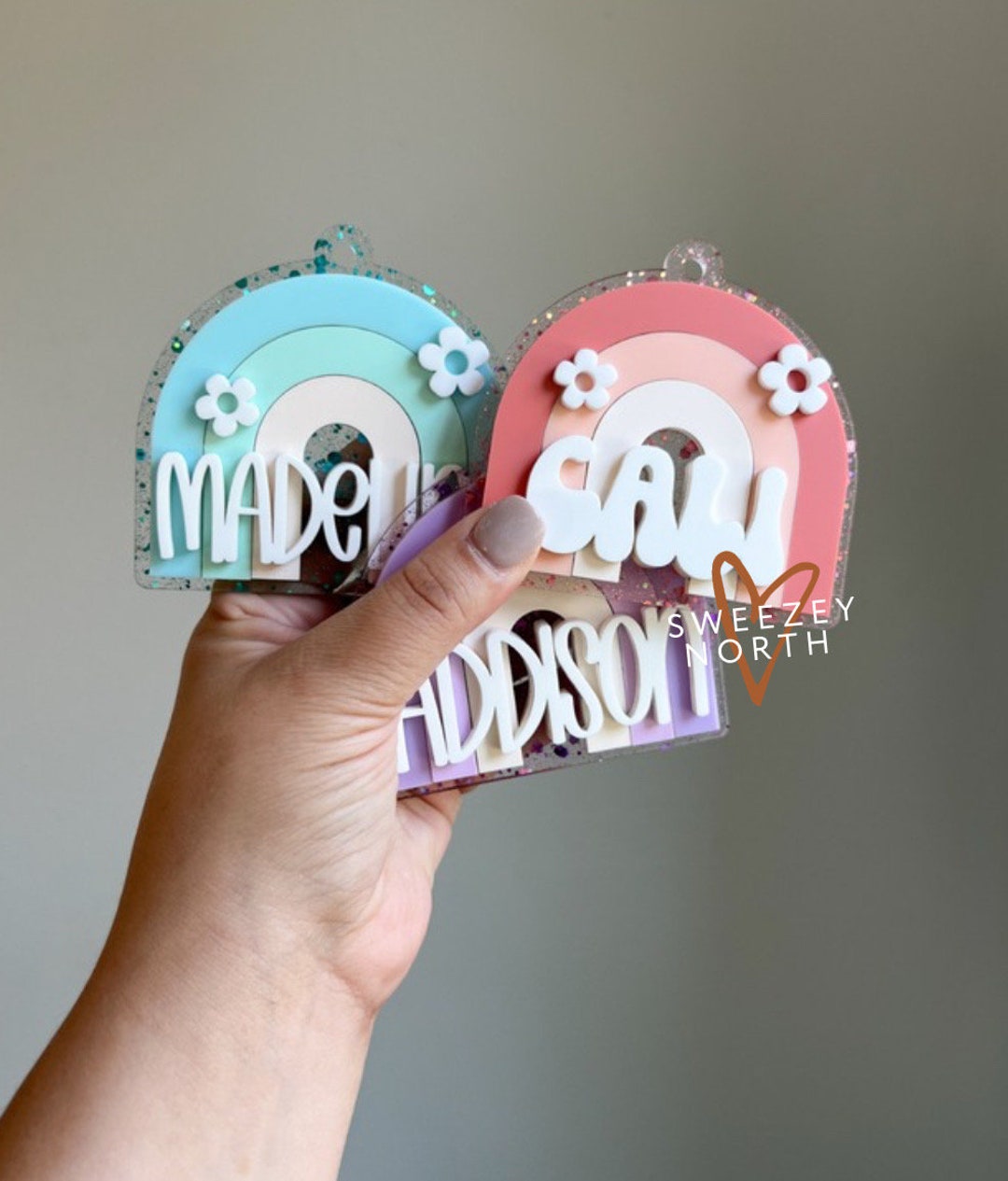 Rainbow Backpack Tags | Bookbag Tag | Kids Bag Tag | Diaper Bag Tags ...