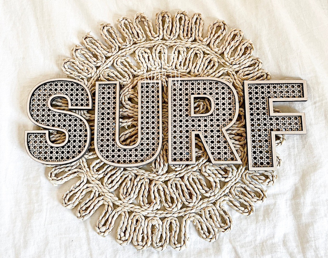 Rattan Letters Cane Letters Wicker Letter Nursery Letter Boho Nursery ...