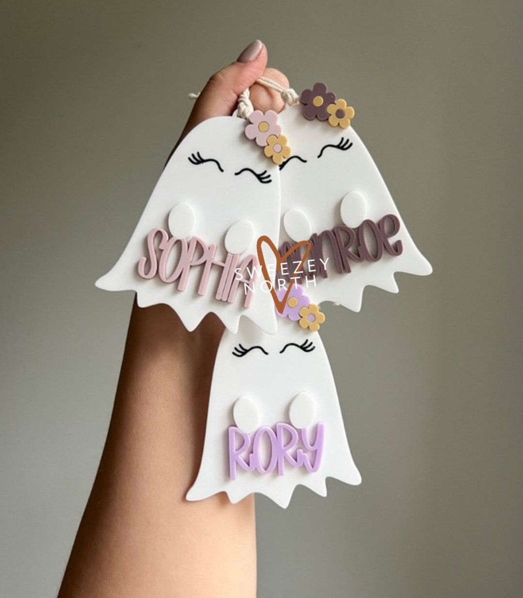 Retro Ghost Tag | Halloween Bag Tag | Boho Ghost Tag | Boo Bag | Boo ...