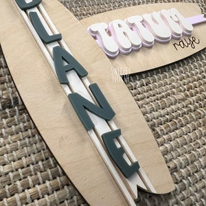 Surf Board Name Sign | Surf Board Decor | Little Surfer | Surf Theme ...