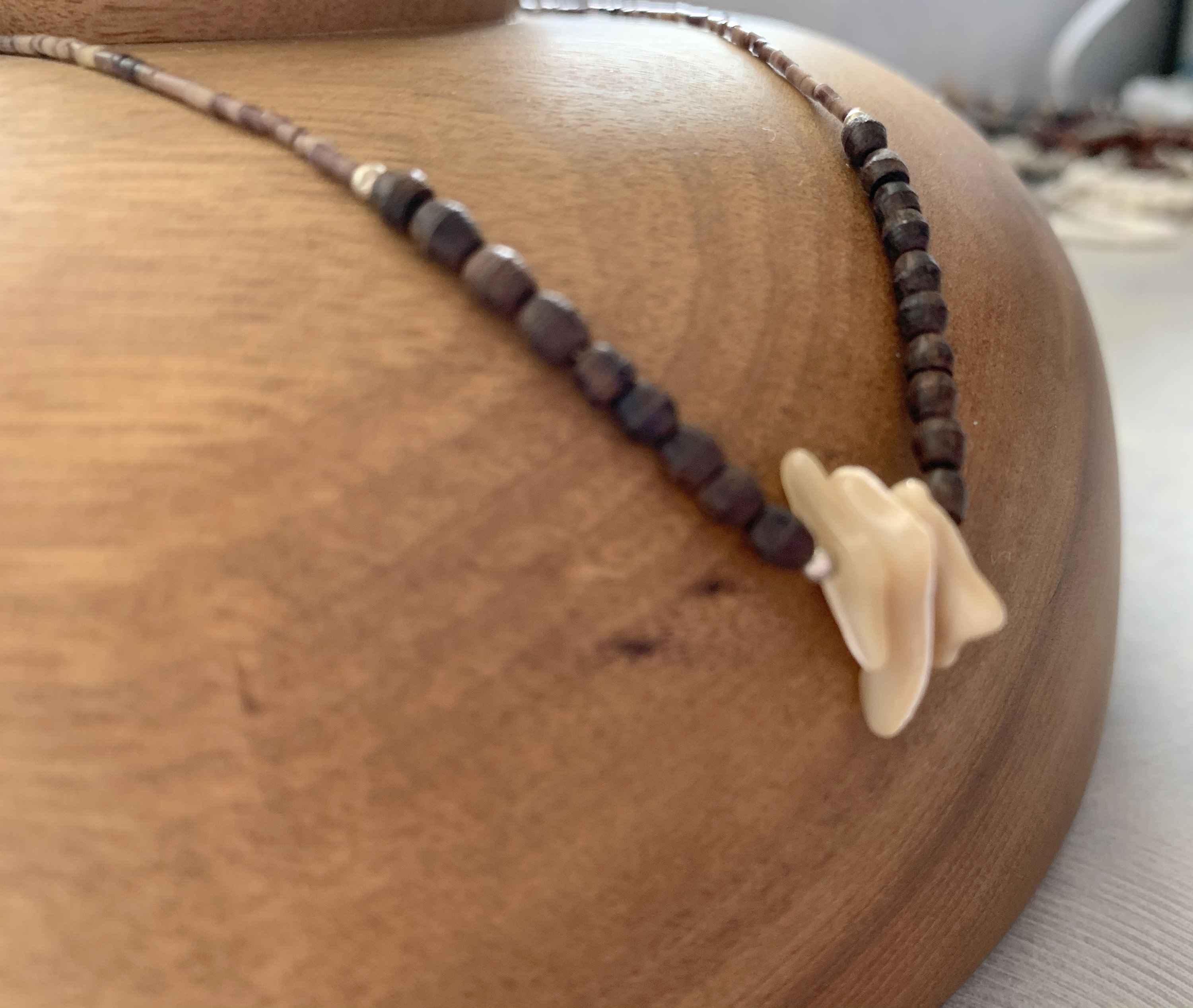 Legit 70s Heishi Mini Puka Shell Chips Wood Beads and Teeny - Etsy