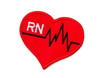 Heart Shaped Stethoscope Patch Nurse Doctor Embroidered Iron on AD3 - Etsy