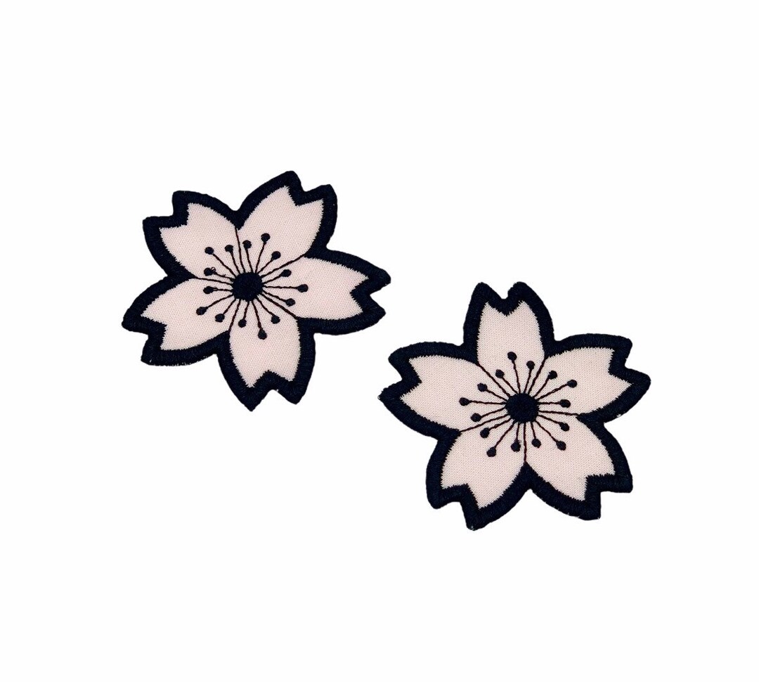 Embroidered Japanese Sakura Patch Iron-on Adhesive - Etsy