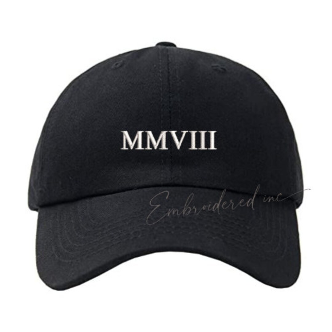 Embroidered Roman Numerals Dad Hat - Etsy