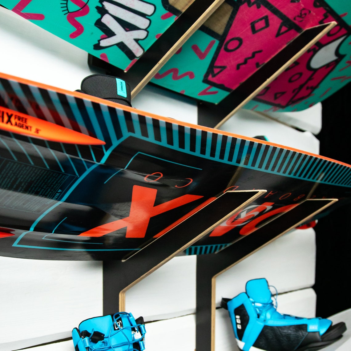 Wakeboard Rack-snowboard Rack Kiteboard Rack Horizontal Wall-mounted ...