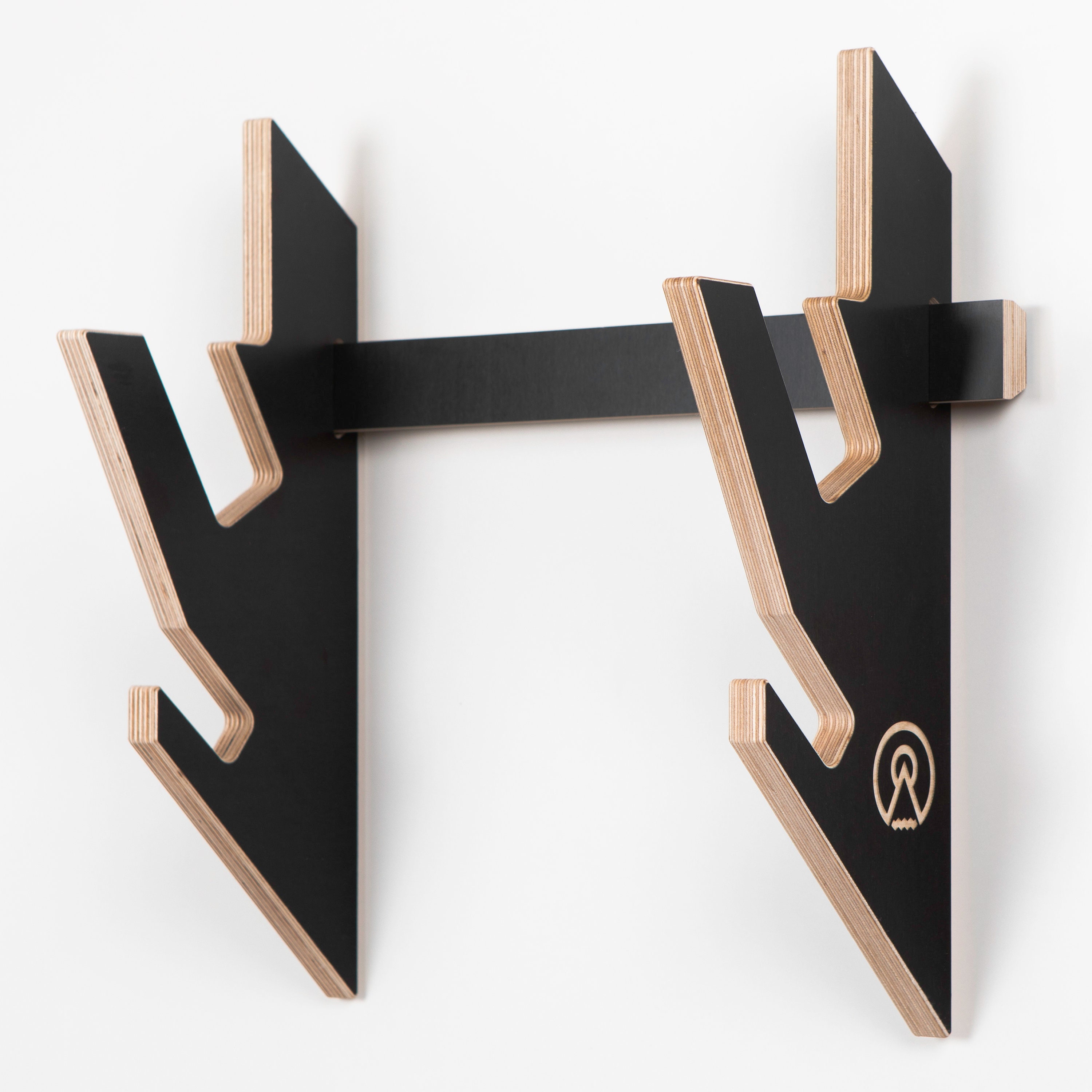 Ski Rack Plywood Horizontal Wall-mounted Indoor and Garage Ski Wall ...