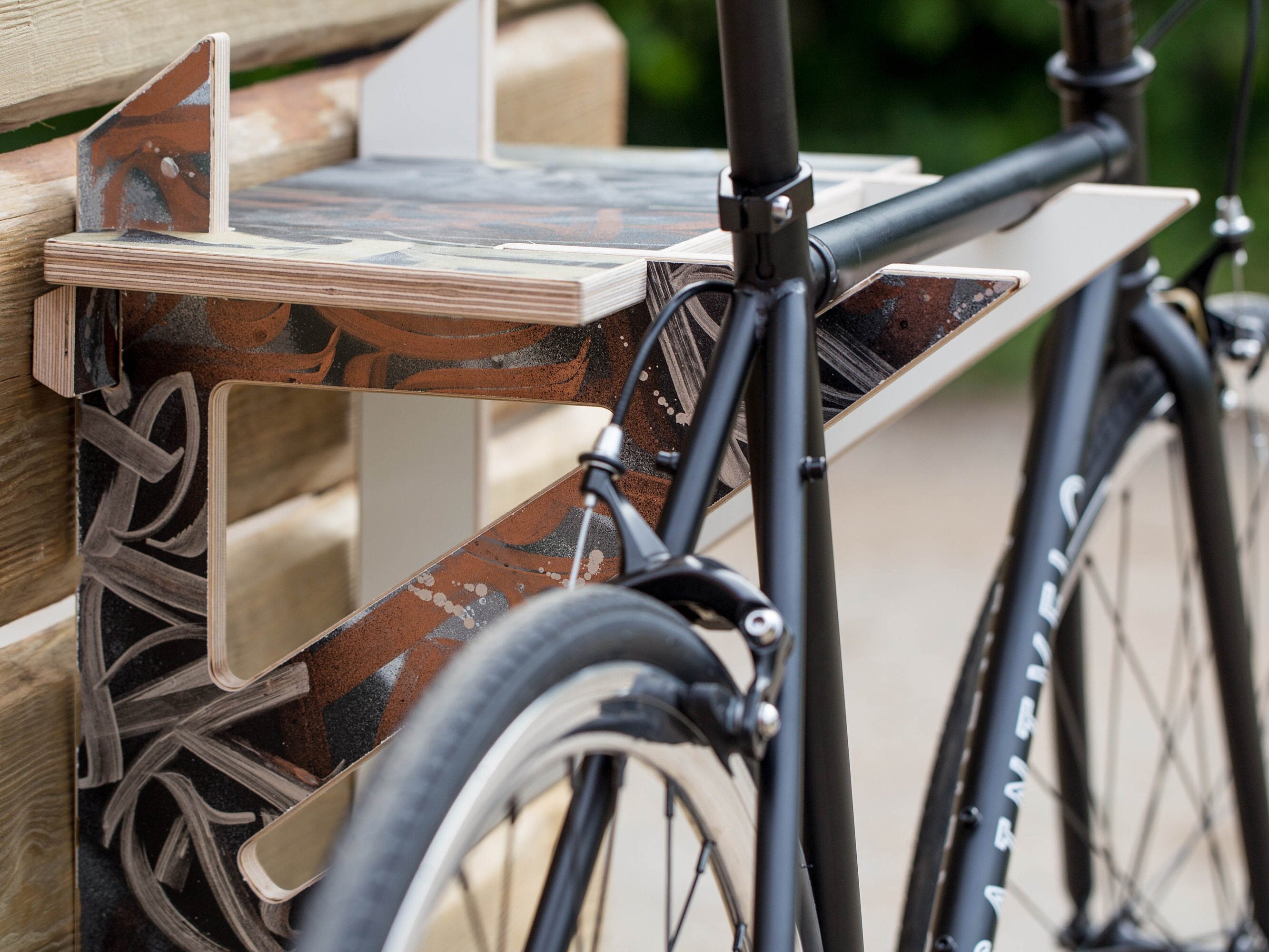 Wall Mount Bike Storage Rack Keeps Organized and Looks Great - Etsy