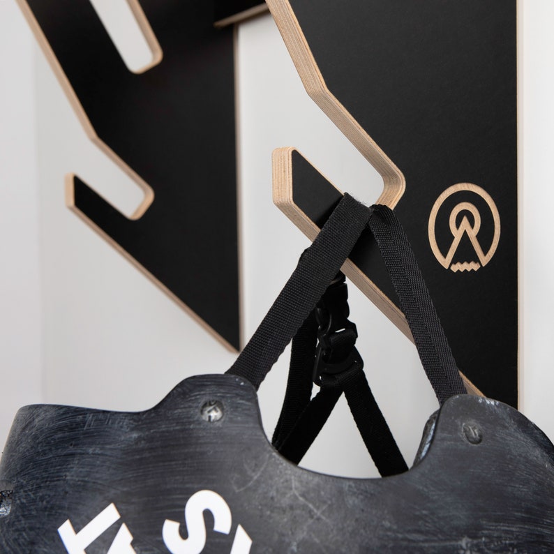 Ski Rack Plywood Horizontal Wall-mounted Indoor and Garage Ski Wall ...