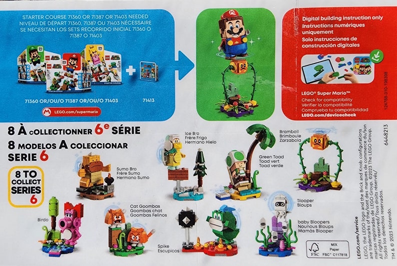 Super Mario LEGO 71413 NEW Character Packs Series 6 NEW - Etsy