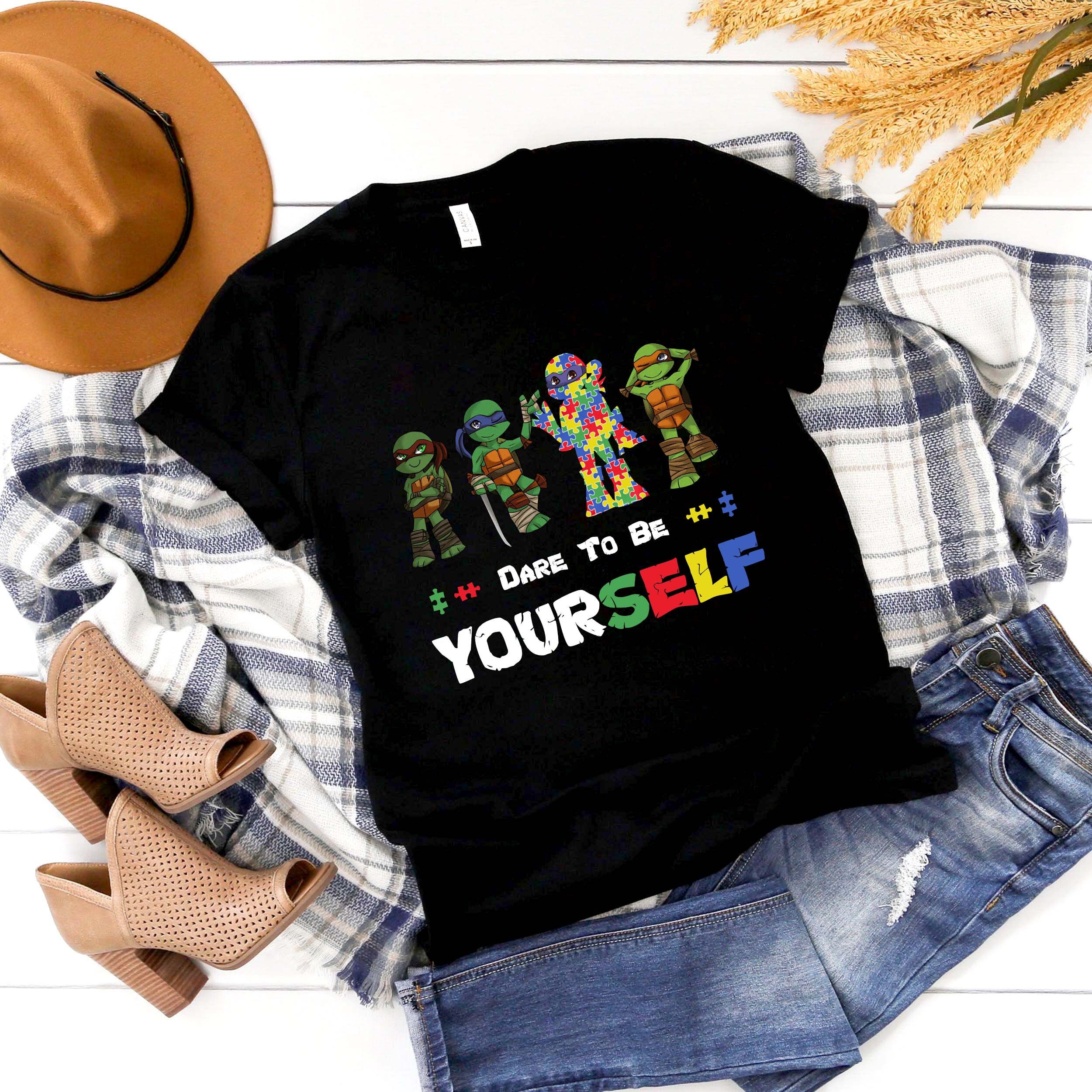 Dare to Be Yourself Autism Awareness Ninja Turtles Png, Character ...