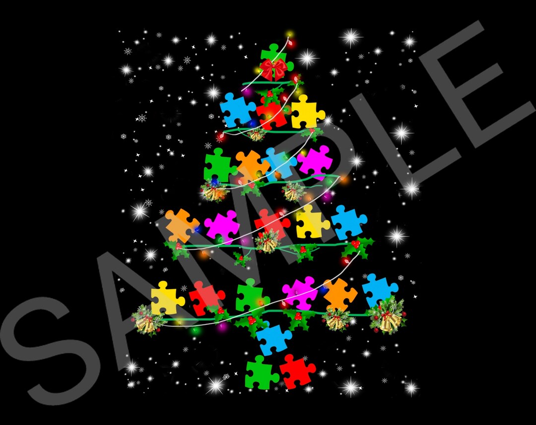 Autism Christmas Tree Ornament Png, Puzzle Pieces Png, Autism Awareness ...