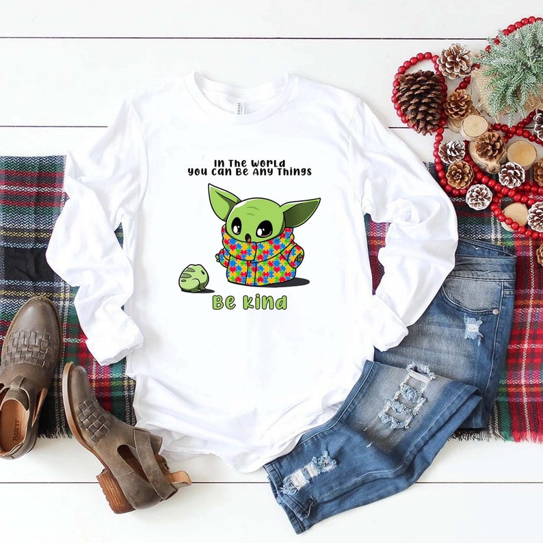 Baby Yoda Be Kind Autism Awareness Png, Yoda Awareness Png, the ...