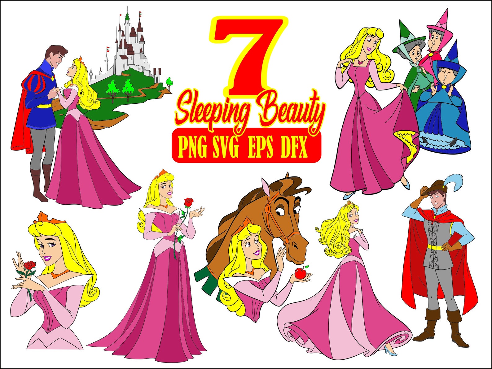 Sleeping beauty svg file Sleeping beauty vector Sleeping | Etsy