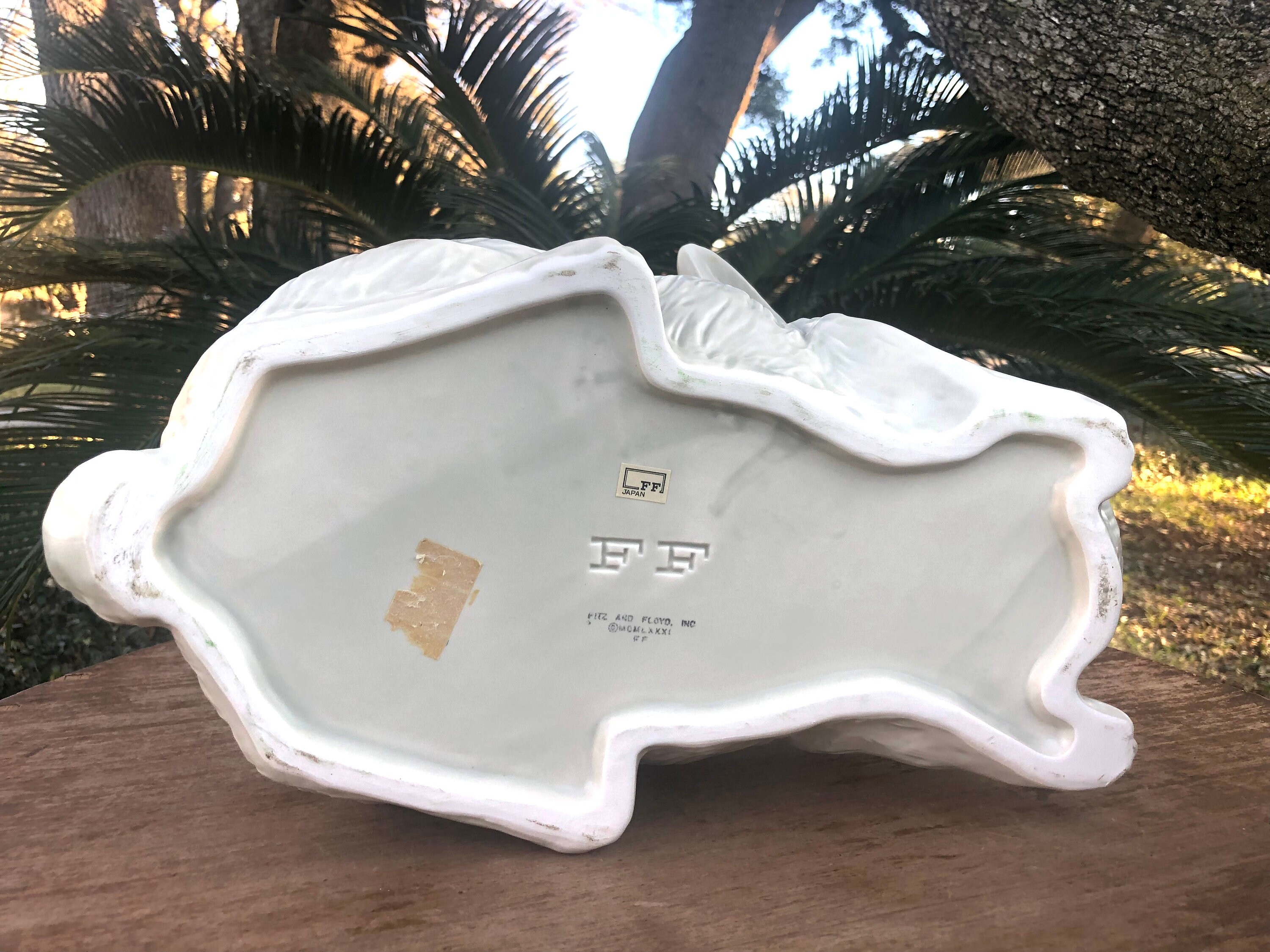 Vintage Fitz Floyd Rabbit Bunny With Pink Bow Planter Pot - Etsy