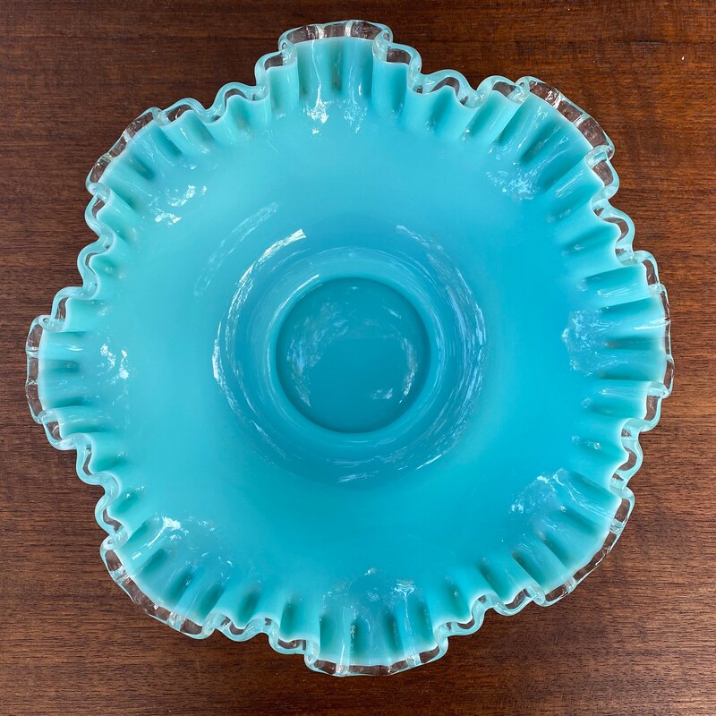 Turquoise Milk Glass - Etsy