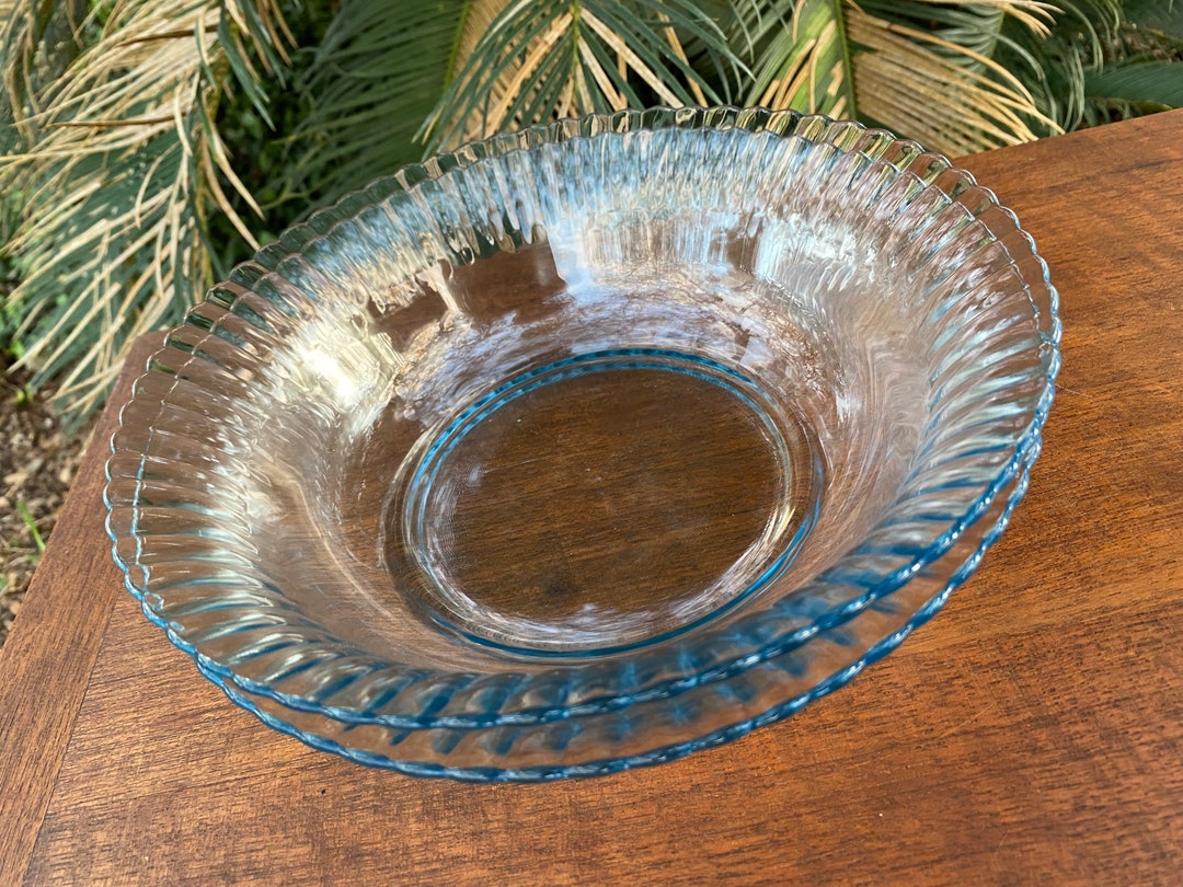 Vintage Forte Crisa Scalloped Light Ice Blue Azure FCG3 Mexico Serving ...