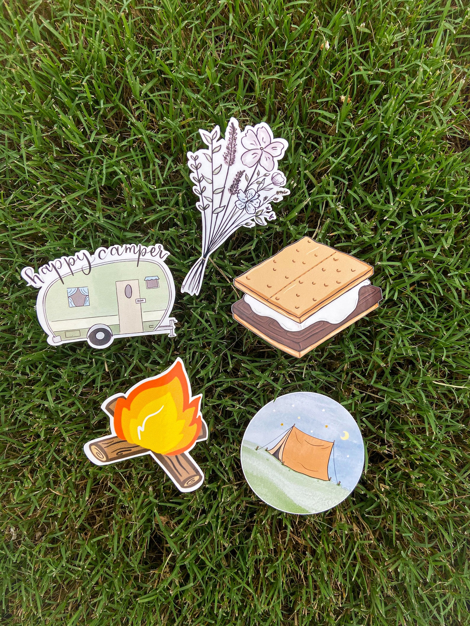 Campfire Sticker Laptop Water Bottle Decal Vinyl Nature - Etsy