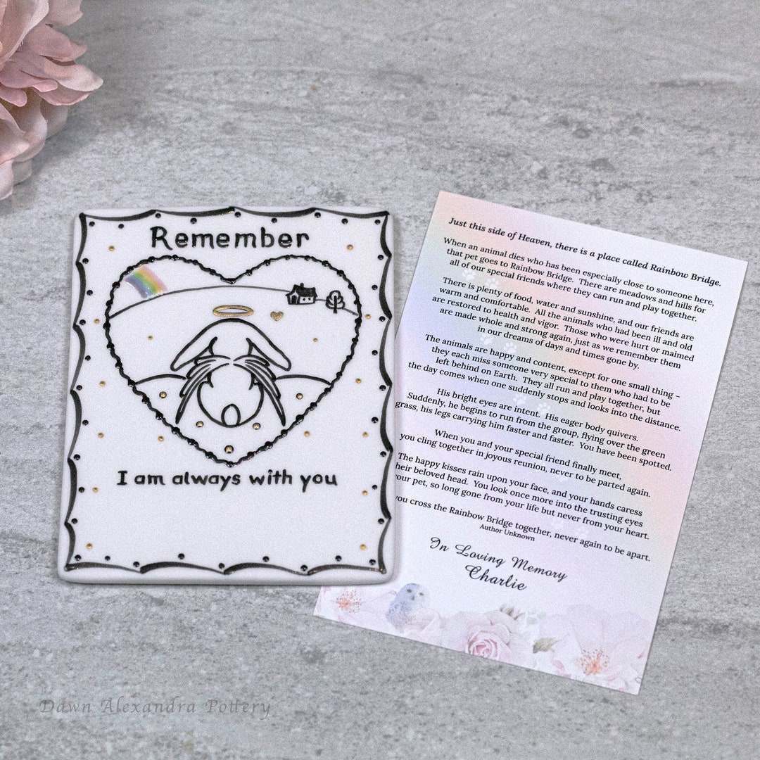Personalized Memorial Plaque and Rainbow Bridge Poem for a Holland Lop ...