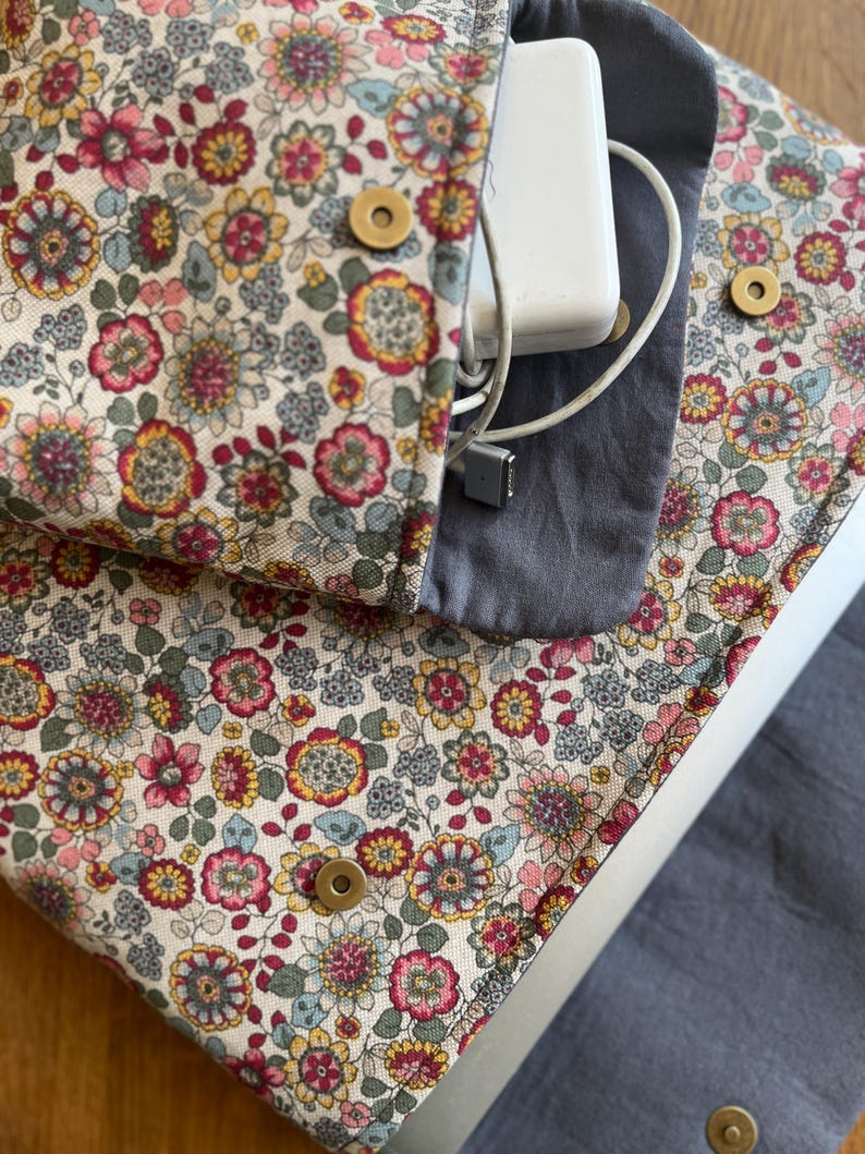 Laptop - Pad Case - Organic Fabric Hand Crafted - Etsy