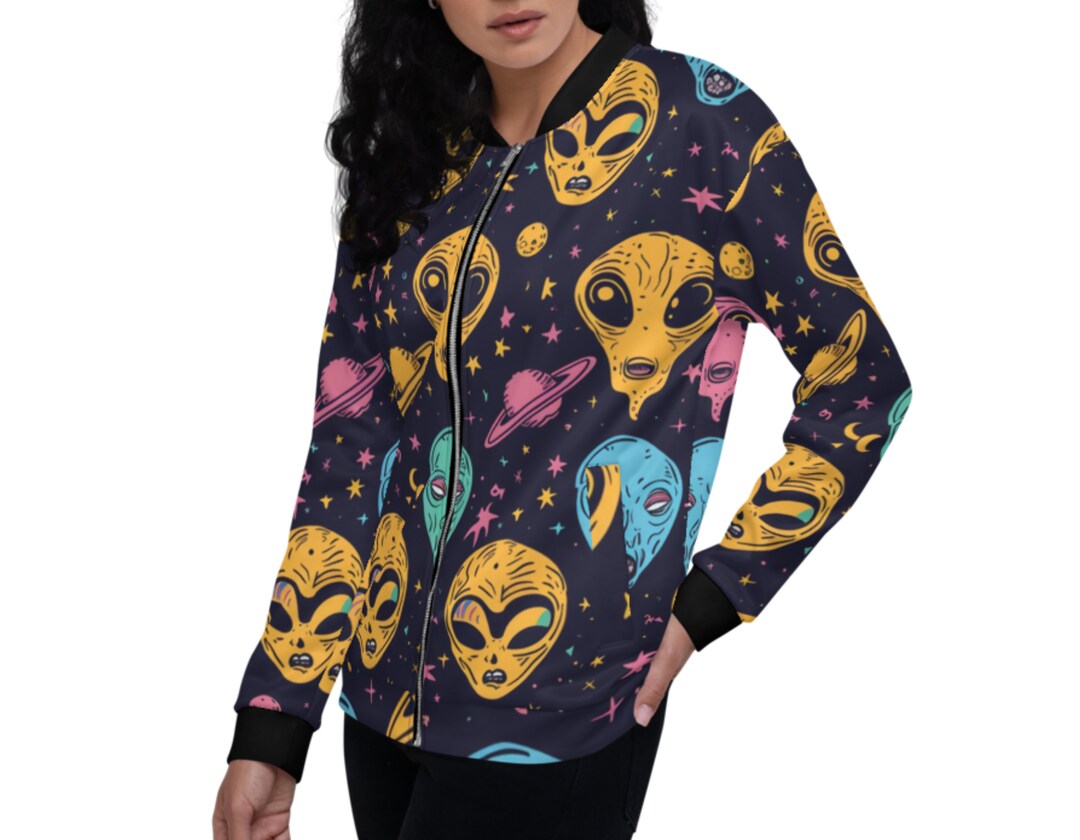 Bomber Jacket, Bomber, Alien, Aliens, Alien Shirt, Streetwear, UFO ...