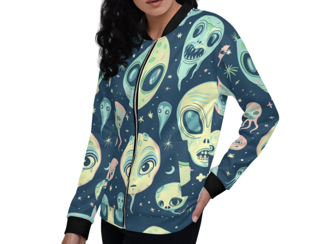 Bomber Jacket, Bomber, Alien, Aliens, Alien Shirt, Streetwear, UFO ...