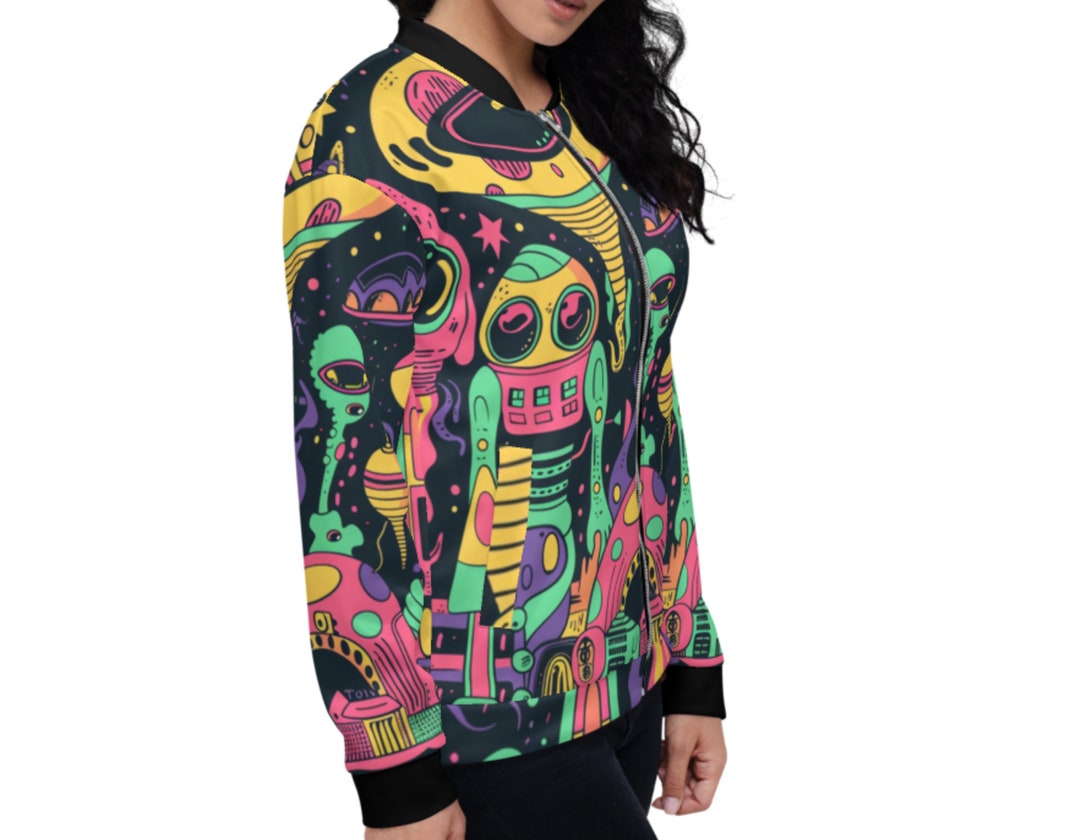 Bomber Jacket, Bomber, Alien, Aliens, Alien Shirt, Streetwear, UFO ...