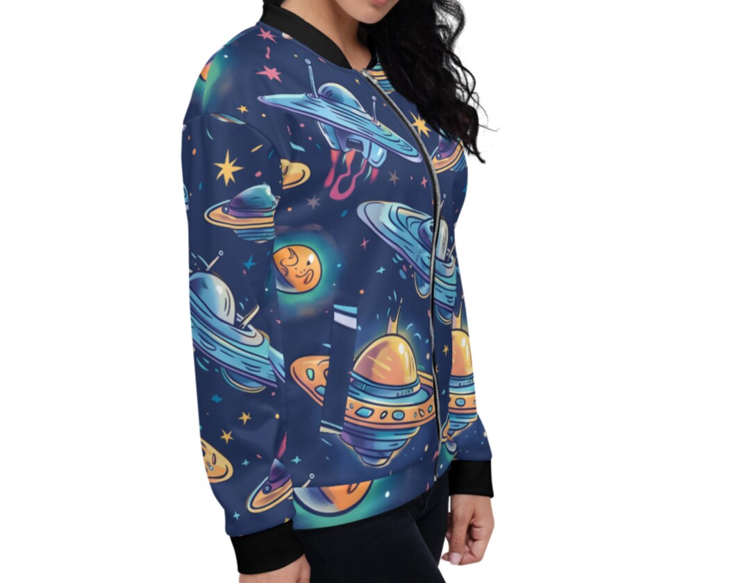 Bomber Jacket, Bomber, Alien, Aliens, Alien Shirt, Streetwear, UFO ...