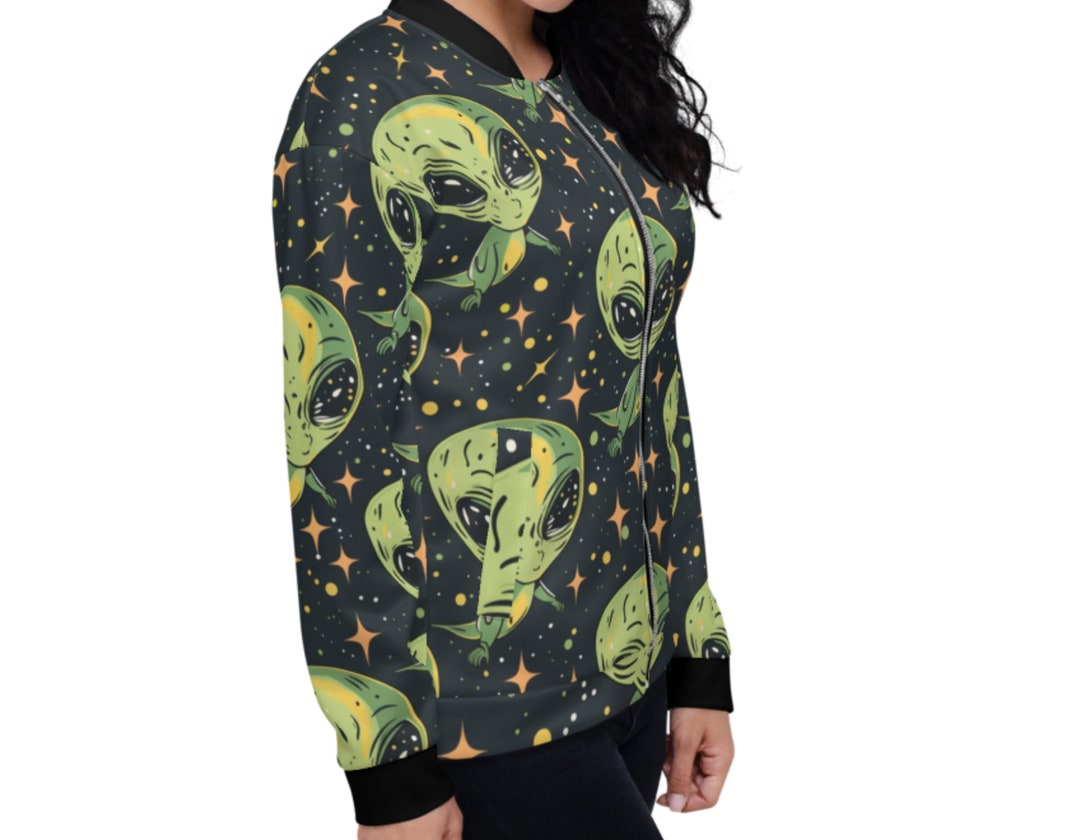 Bomber Jacket, Bomber, Alien, Aliens, Alien Shirt, Streetwear, UFO ...