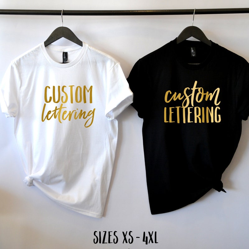 Metallic Print on Shirt - Etsy