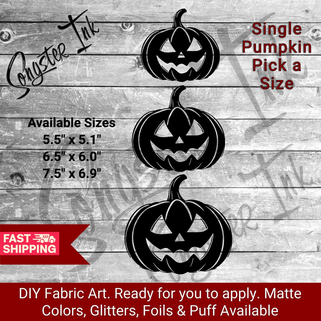 Pumpkin Face. Pick a Size DIY Glitter & Matte Colors Heat Press HTV ...
