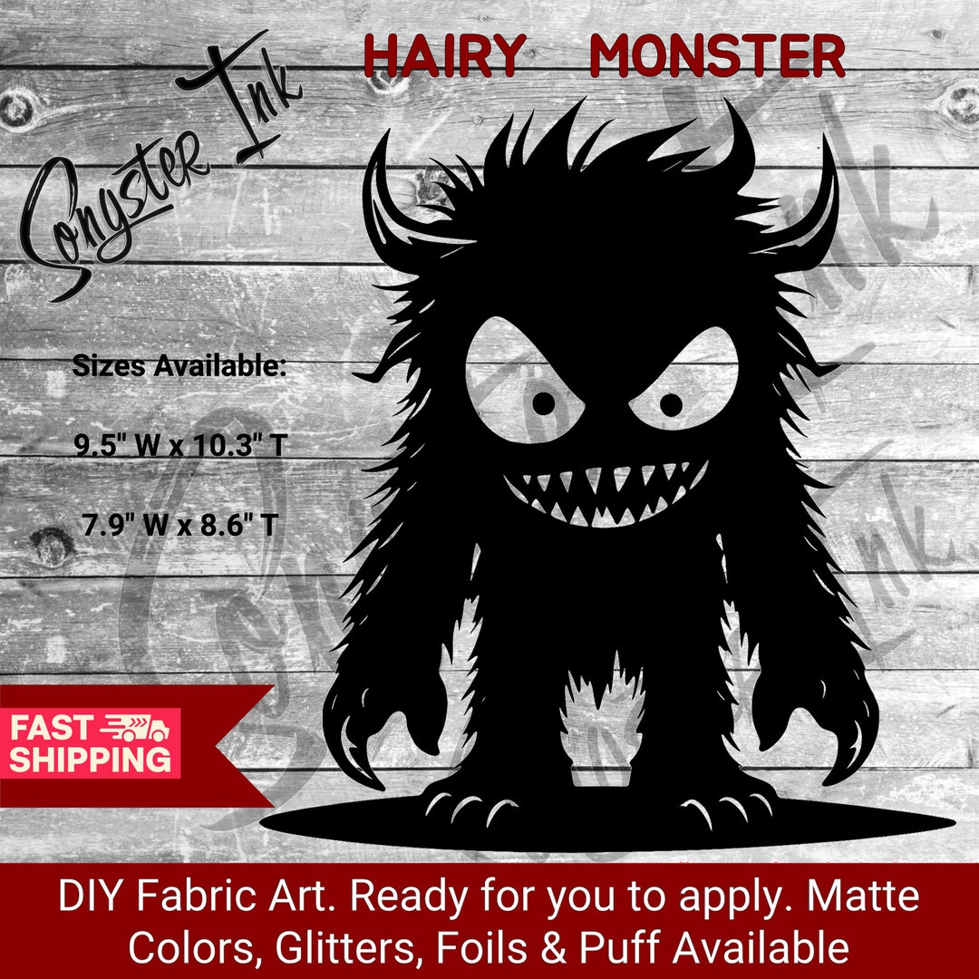 Hairy Monster Heat Transfer Vinyl: DIY Halloween Decor - Etsy
