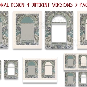 Mucha 70 Art Nouveau Floral Frames, 10 Alphonse Mucha Frames, Mucha ...